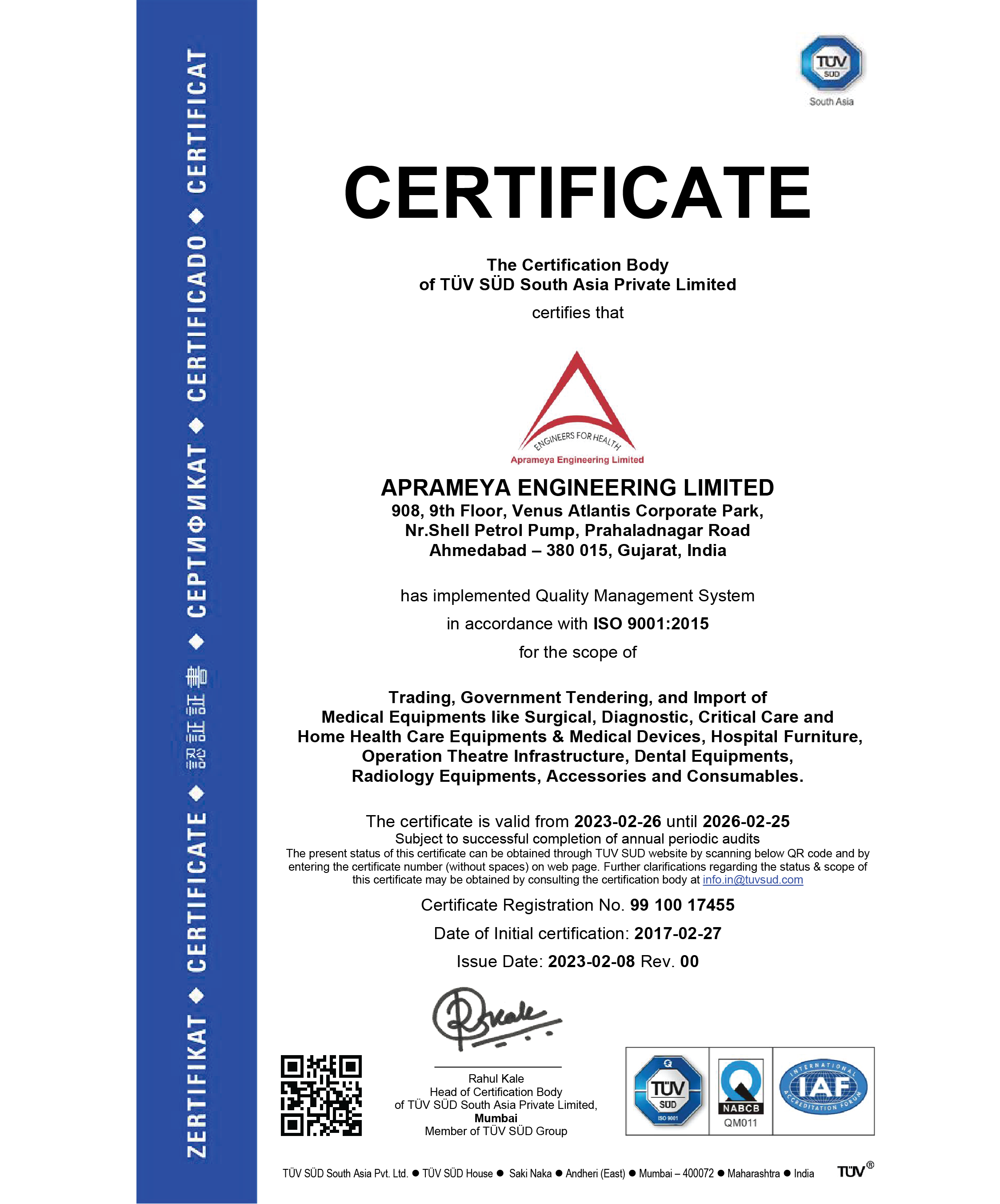 Award & Achievement | Aprameya Engineering Limited